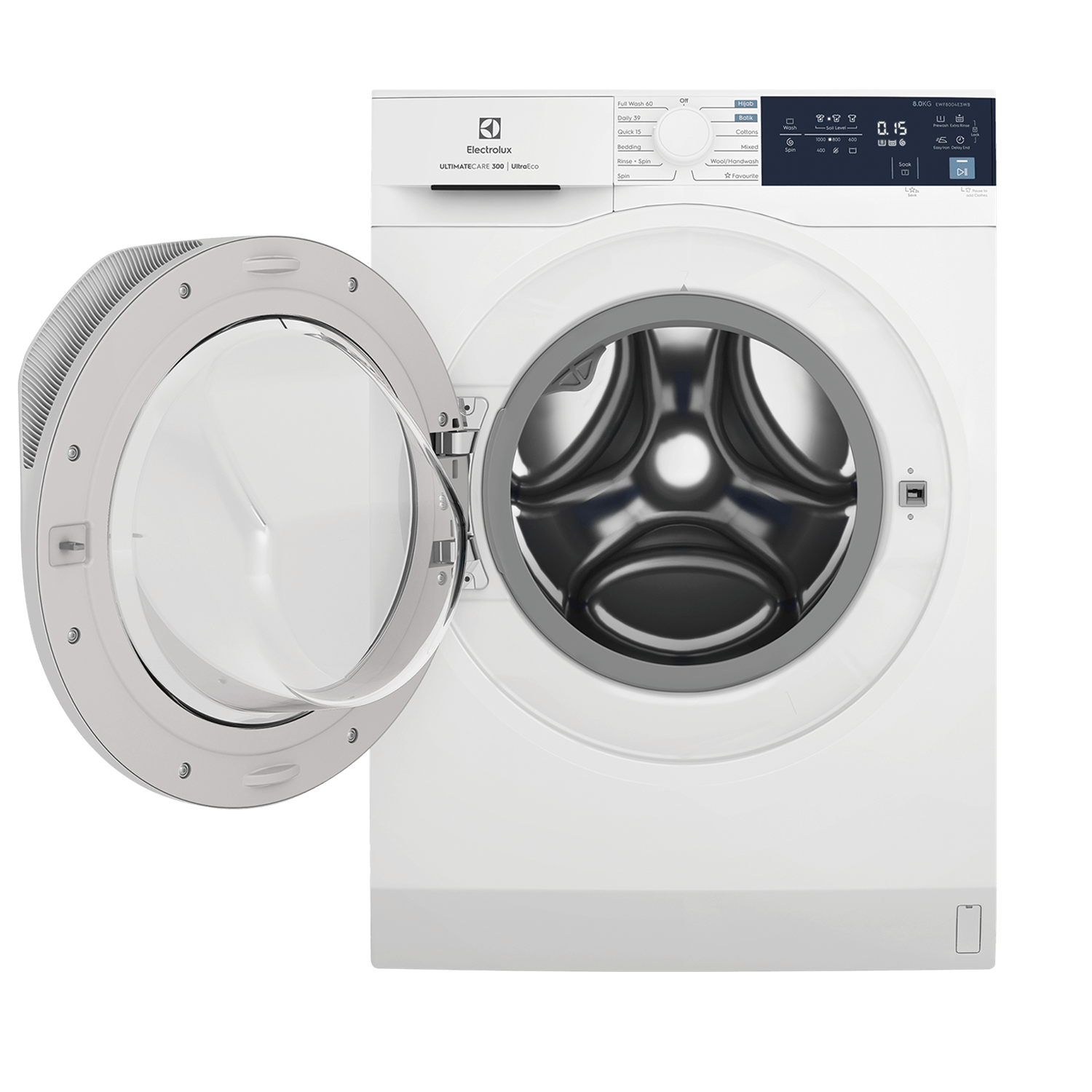 8kg front load washing machine 1000 rpm - EWF8004E3WB | Electrolux ...