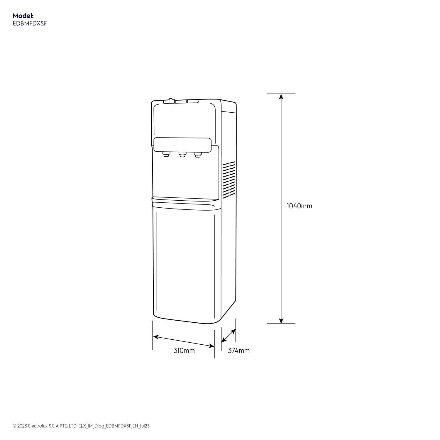 Bottom Loading Water Dispenser EDBMFDXSF | Electrolux Indonesia