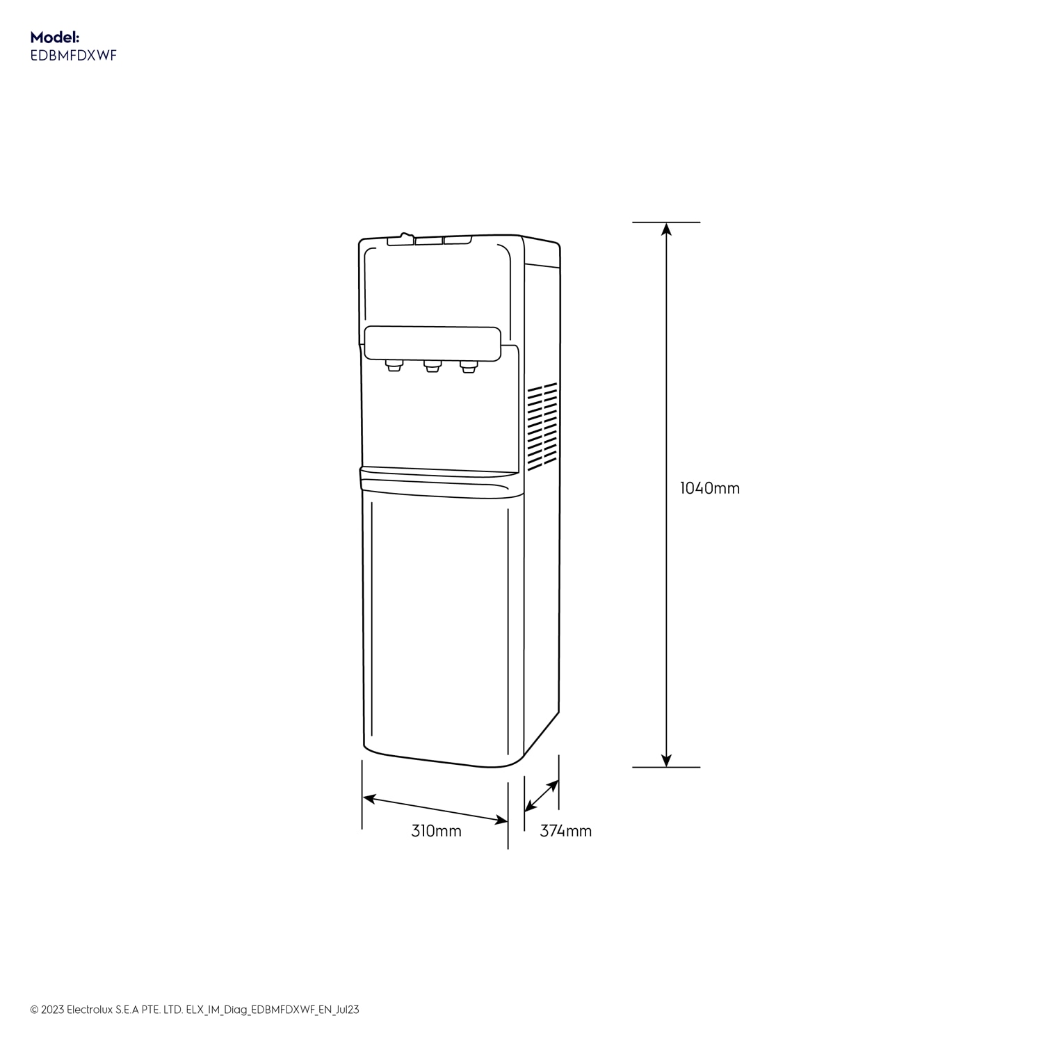 Bottom Loading Water Dispenser EDBMFDXWF | Electrolux Indonesia